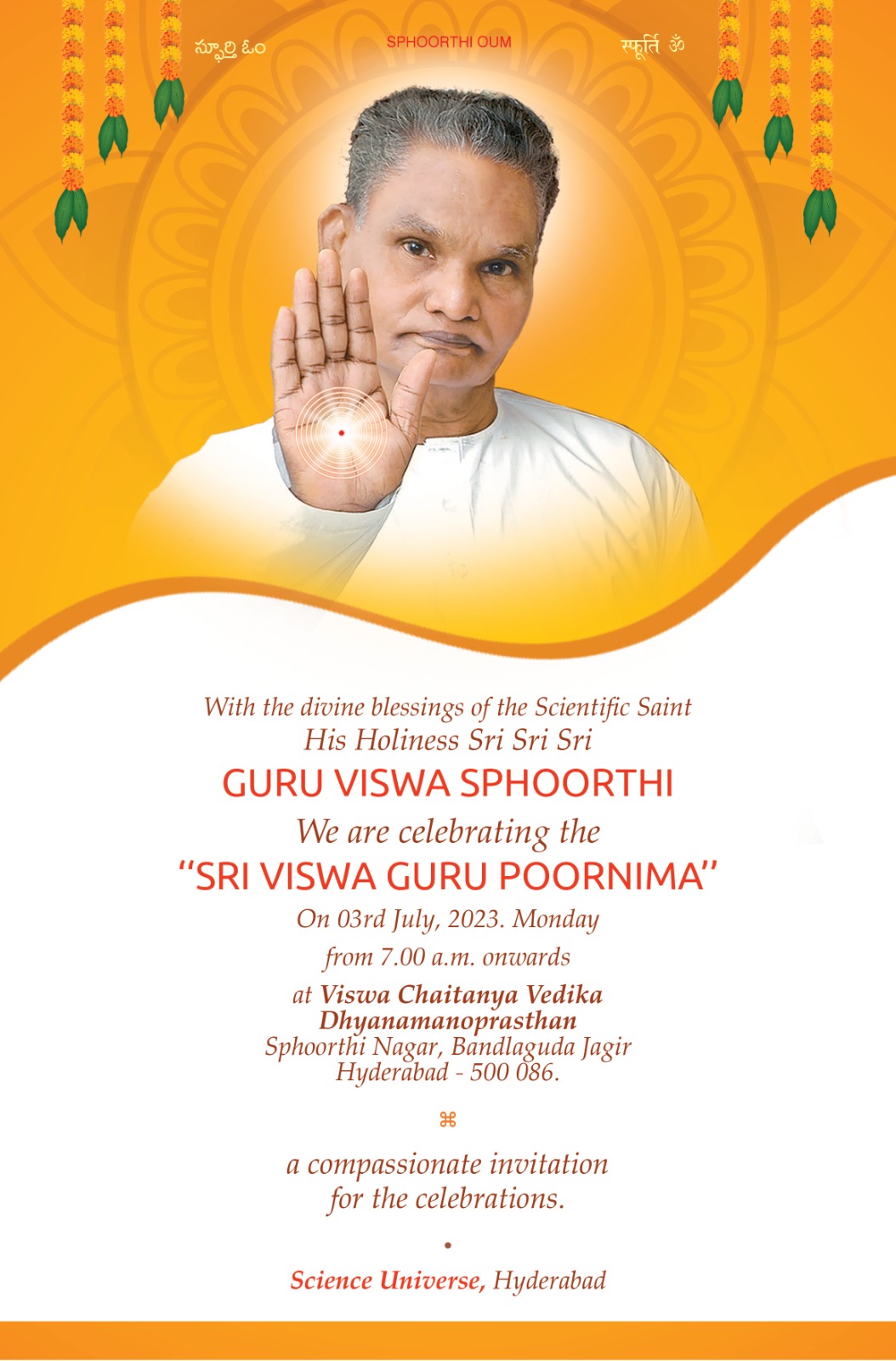 The Scientific Saint Sri Sri Sri Guru Viswa Sphoorthi